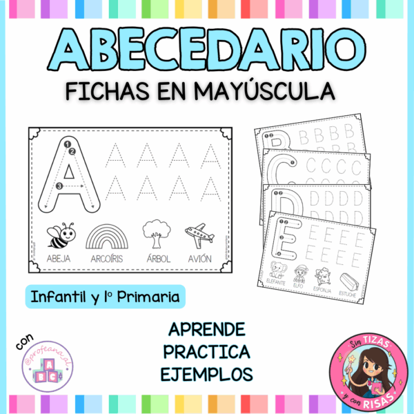 Fichas letras del abecedario (mayúscula) – Sin tizas y con risas